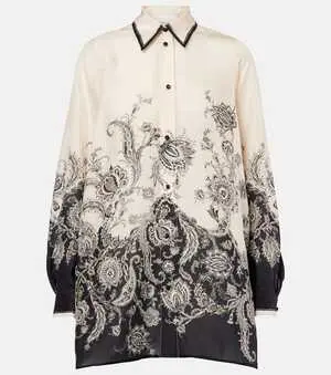 Zimmermann Rhiannon Paisley Silk Shirt