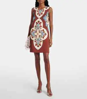La DoubleJ Printed Satin Shift Dress