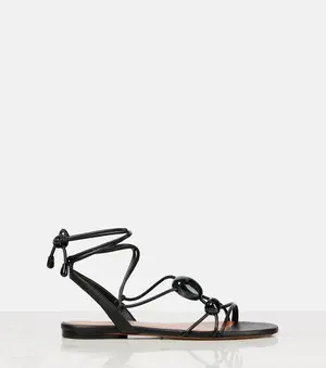 Zimmermann Gleam Leather Sandals - Black