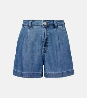 7 For All Mankind Hilo Pleated Denim Shorts