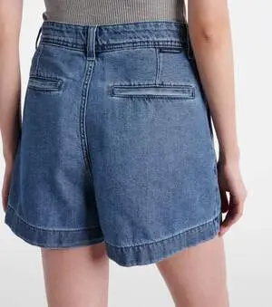 7 For All Mankind Hilo Pleated Denim Shorts
