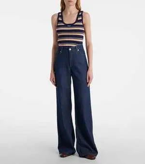 7 For All Mankind Lotta Wide-leg Jeans - Blue