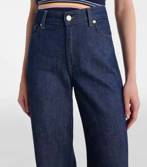 7 For All Mankind Lotta Wide-leg Jeans - Blue