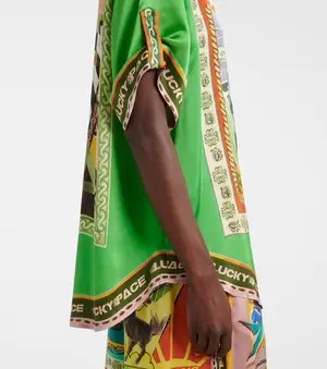 ALEMAIS Lucky Pace Printed Silk Shirt - Multicoloured