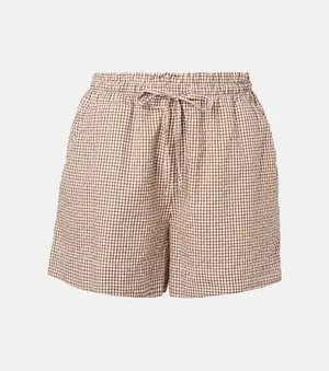 Veronica Beard Tijana Gingham Seersucker Shorts