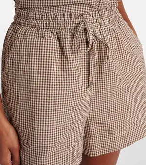 Veronica Beard Tijana Gingham Seersucker Shorts