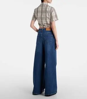 7 For All Mankind Marie Wide-leg Jeans In Artifact