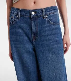 7 For All Mankind Marie Wide-leg Jeans In Artifact