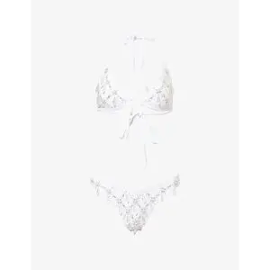 OCEANUS Calliope Embellished Bikini - White