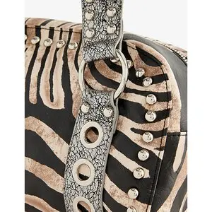 Jaded London Marza Zebra-Print Faux-Leather Shoulder Bag - Multi