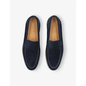 AURELIEN Yacht Suede Loafers - Navy