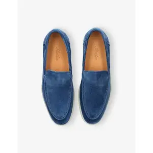 AURELIEN Yacht Suede Loafers - Blue