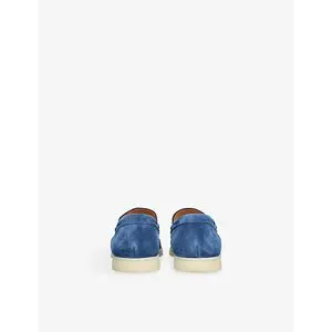 AURELIEN Yacht Suede Loafers - Blue