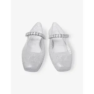 JIMMY CHOO Jelly Ballet Flats - Clear/silver/crystal