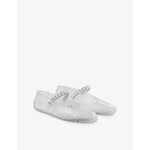 JIMMY CHOO Jelly Ballet Flats - Clear/silver/crystal