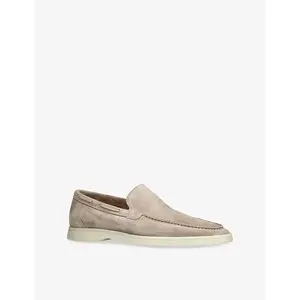 AURELIEN Yacht Suede Loafers - Grey/light