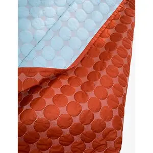HAY Mega Dot Quilted Cotton Bed Cover - Light Blue