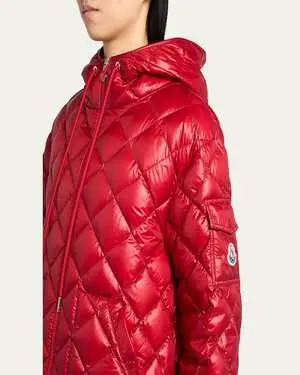 Moncler Short Padded Down Jacket - Medium Red