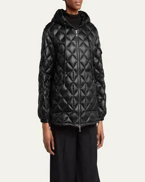 Moncler Short Padded Down Jacket - Medium Red