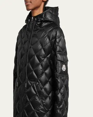 Moncler Short Padded Down Jacket - Medium Red
