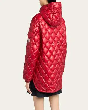 Moncler Short Padded Down Jacket - Medium Red