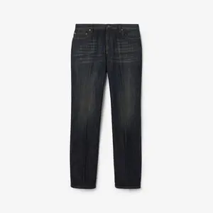 Burberry Slim Fit Washed Denim Jeans - Mid Blue