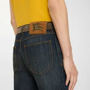 Burberry Slim Fit Washed Denim Jeans - Mid Blue