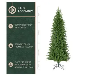 FRASER HILL FARM 7.5-ft. Winter Falls Slim Chri Stmas Tree
