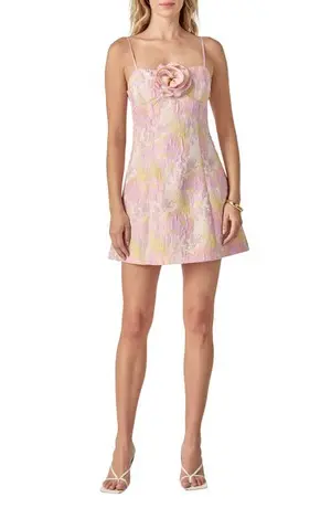 Endless Rose Rosette Jacquard Minidress