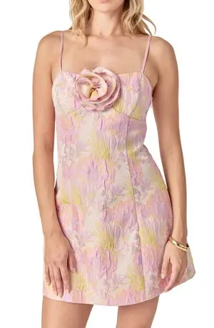 Endless Rose Rosette Jacquard Minidress