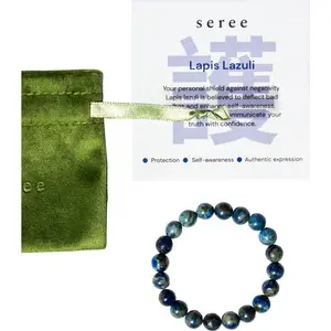 SEREE Manifest Collection Protection Crystal Beaded Bracelet - Blue