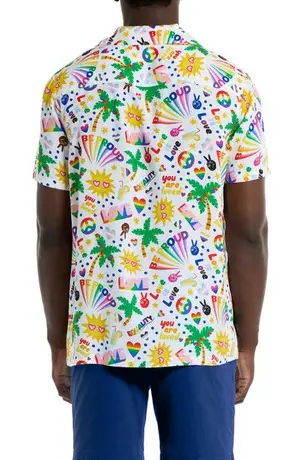 Opposuits Relaxed Fit Tropic Pride Icons Print Camp Shirt - White