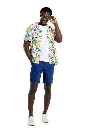 Opposuits Relaxed Fit Tropic Pride Icons Print Camp Shirt - White