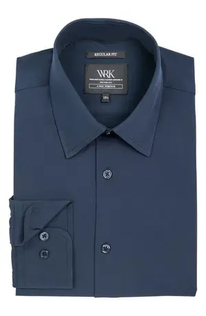 W.R.K Regular Fit Solid Performance Dress Shirt
