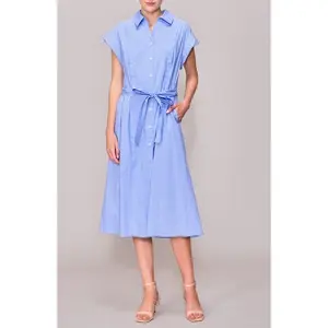 MELLODAY Cap Sleeve Shirtdress