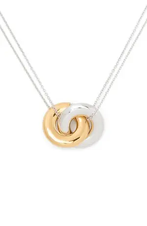 Kate Spade New York Interlock Pendant Necklace - Silver Gold