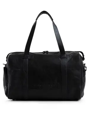 VELEZ Full Grain Leather Travel Bag - Black