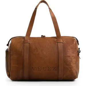 VELEZ Essential Bowling Handbag With Aged Effect - Brown