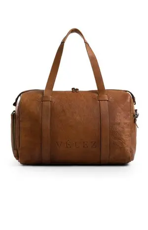 VELEZ Vuelos Full Grain Leather Travel Bag - Brown