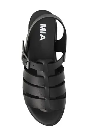 Mia Kaja Platform Fisherman Sandal - Black