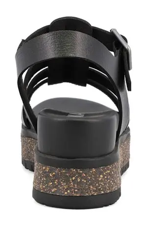 Mia Kaja Platform Fisherman Sandal - Black