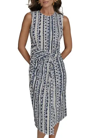 Donna Karan New York Abstract Print Sheath Dress