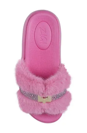 ZIGI Faux Fur Platform Sandal - Fuscia
