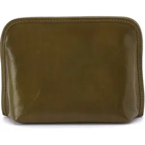 Hobo Beauty Leather Cosmetics Case - Olive Veil