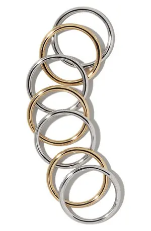 JENNIFER FISHER Set Of Stackable Rings - Two Tone