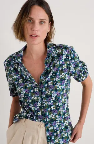 SEASALT CORNWALL Embrace Floral Button-up Shirt