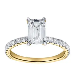 LUVMYJEWELRY 14k Gold Lab Grown Diamond Engagement Ring - 14k Yellow Gold