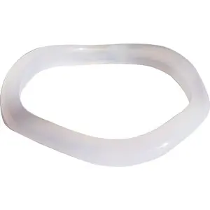 SEREE Wave Skinny Round Jade Stone Bangle White