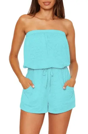 BECCA® By Rebecca Virtue Strapless Cover-Up Romper Oasis