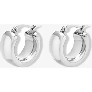 Ben Oni Polished Huggie Hoop Earrings - Silver